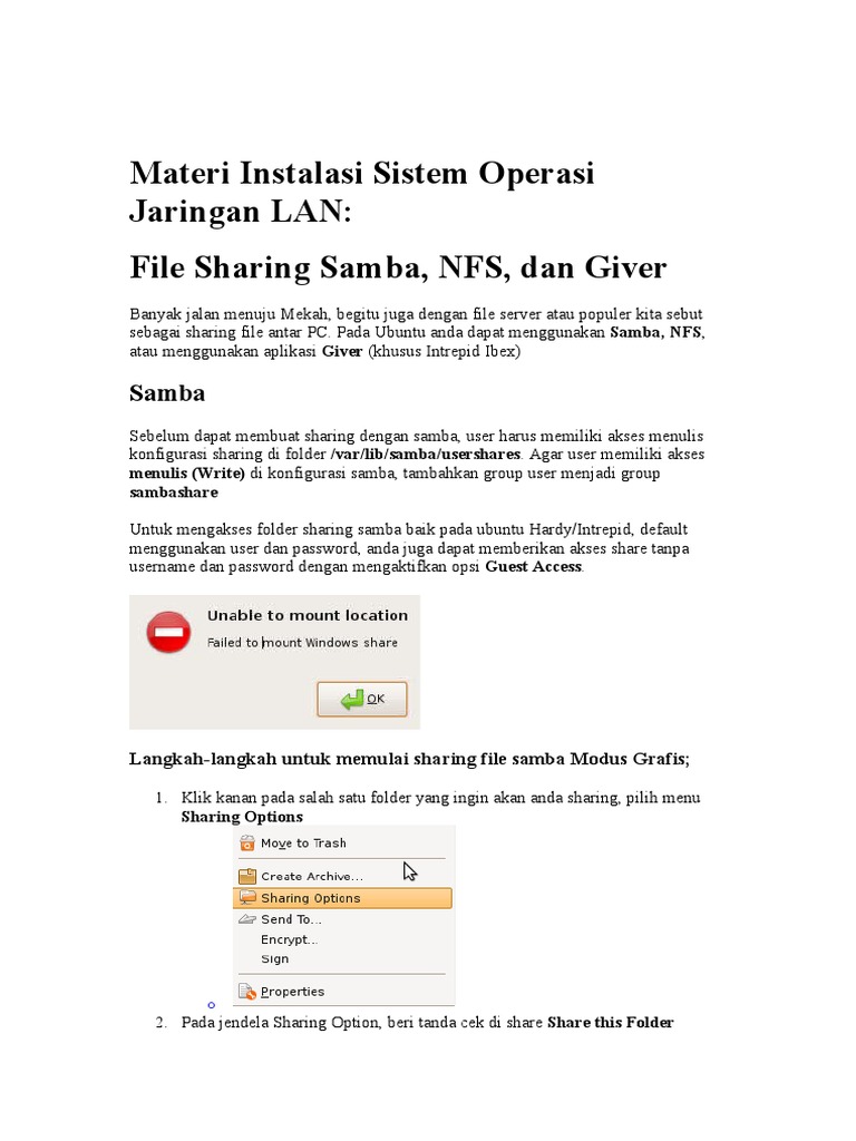 File Sharing Samba | PDF | Komputer