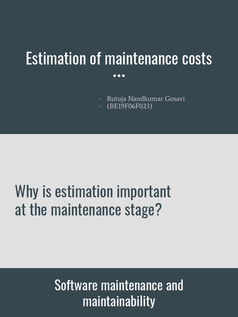 Software Maintenance Cost Estimation Guide | PDF | Computer Science ...