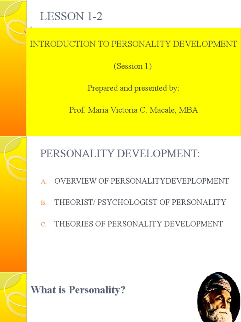 Pdev Lesson 1-2 Intro. & Theories of Personality Development | PDF | Id ...