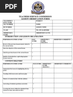 Lesson Recovery Schedule Form | PDF
