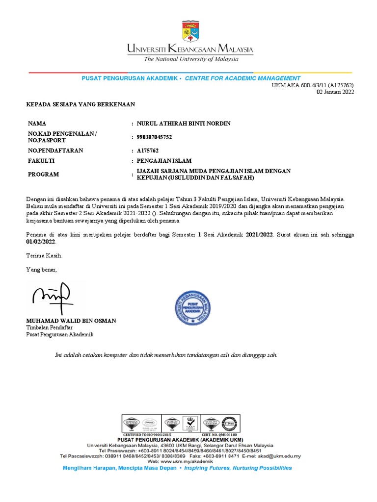 Verification Letter | PDF