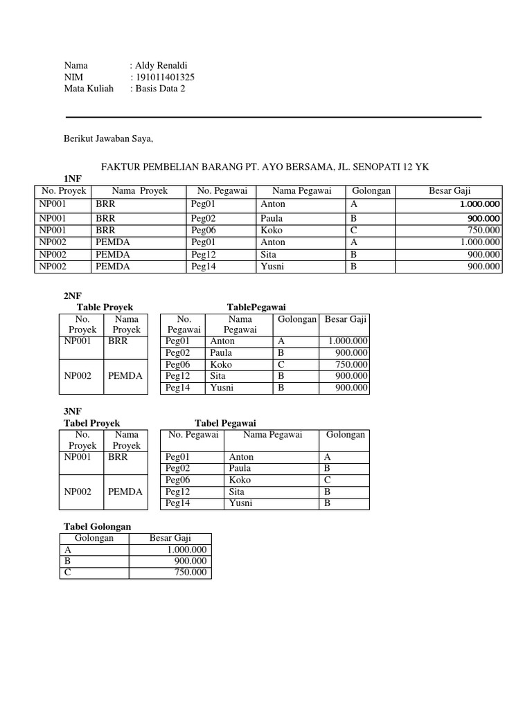 Aldy Renaldi - 191011401325 - Pertemuan 10 - Basis Data 2 | PDF