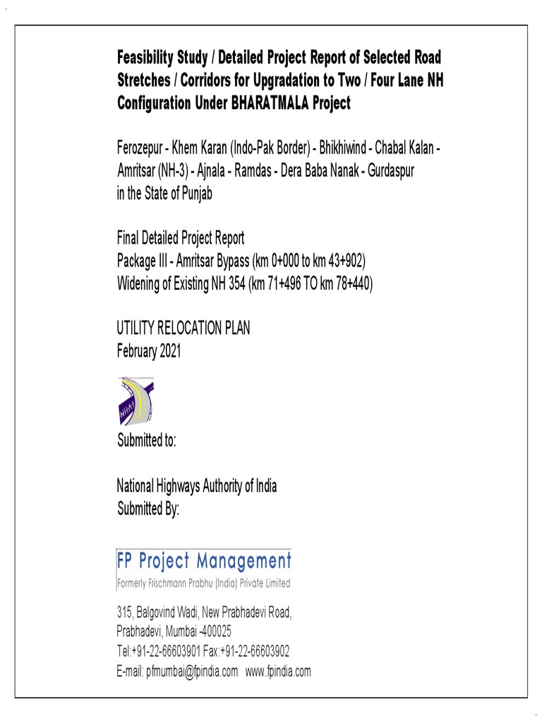 Utility Relocation Plan - EPC - PIII - 05 Feb 2021 | PDF | Road ...