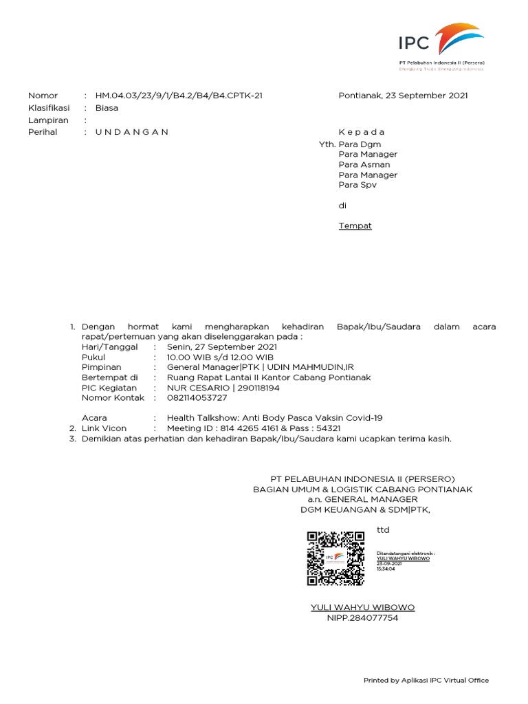 Undangan Talkshow | PDF