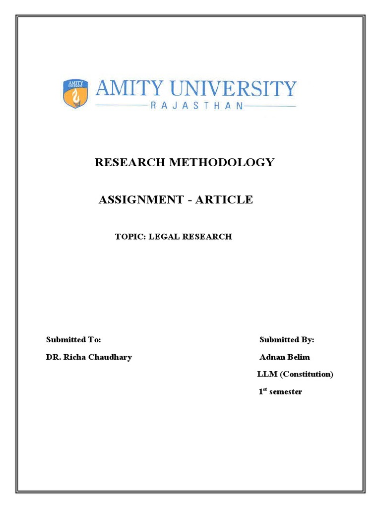 RM - Assignment | Download Free PDF | Quantitative Research | Survey Methodology