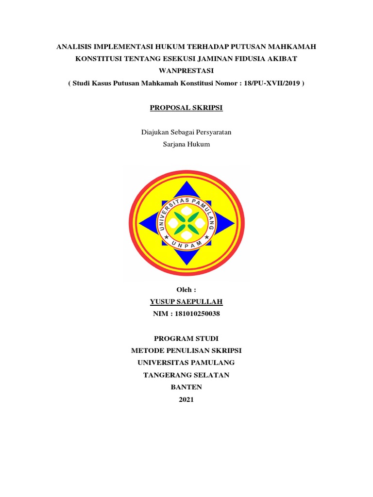 Makalah Skripsi Yusuf Saepullah | PDF