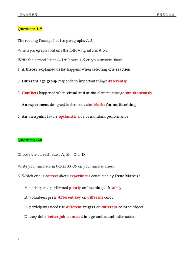 Questions 1-5: Differently Conflicts Simultaneously Blocks Optimistic ...