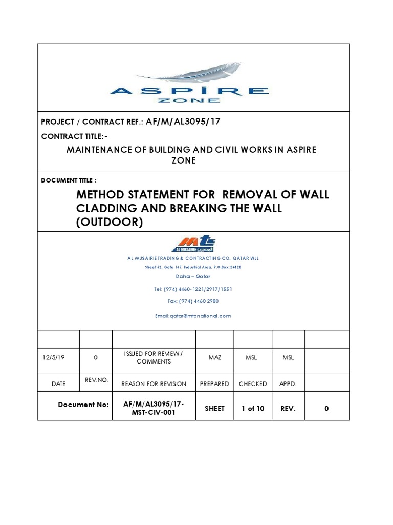 MS For Scaffold and Cladding Work | PDF | Scaffolding | Equipment