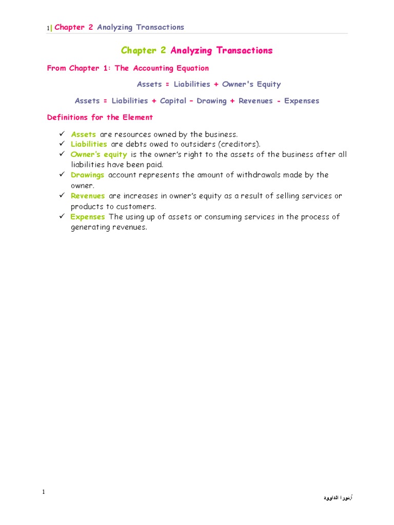 Analyzing Transactions | Download Free PDF | Debits And Credits ...