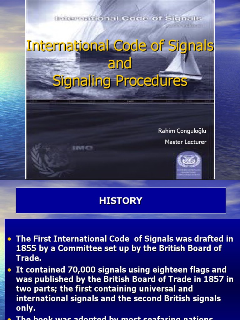 International Code of Signals and Signaling Procedures | PDF ...