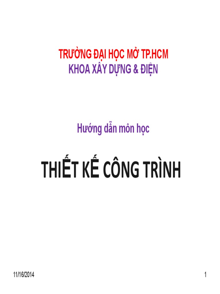 Huong Dan Thiet Ke Cong Trinh - TTD | PDF