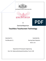 Touchless Touchscreen SEMINAR REPORT | PDF | Touchscreen | Electronics