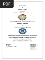 Major Project Report Format | PDF | Computer Science | Data Model