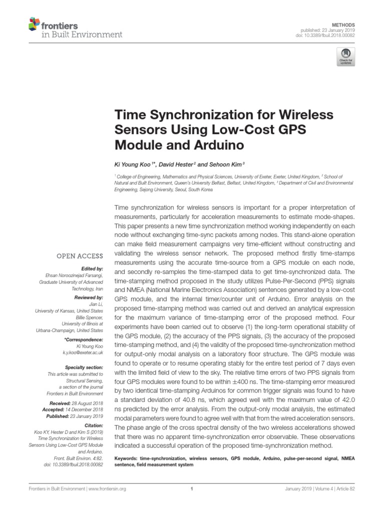 Time Synchronization For Wireless Sensors Using Lo | PDF | Global ...
