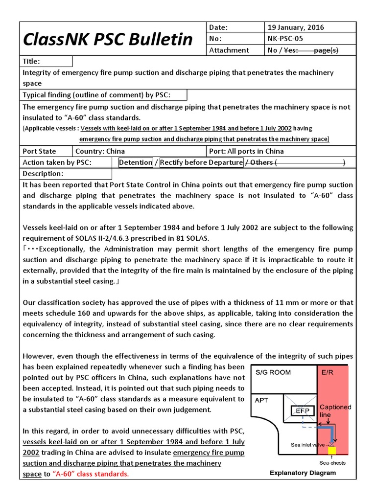 ClassNK PSC Bulletin - E No.5 | PDF | Pump