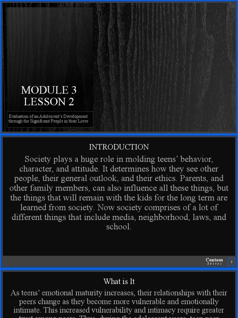 Module 3 Lesson 2 | PDF | Adolescence | Friendship