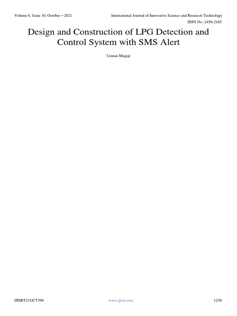 Design and Construction of LPG Detection and Control System With SMS Alert | PDF | Rectifier ...