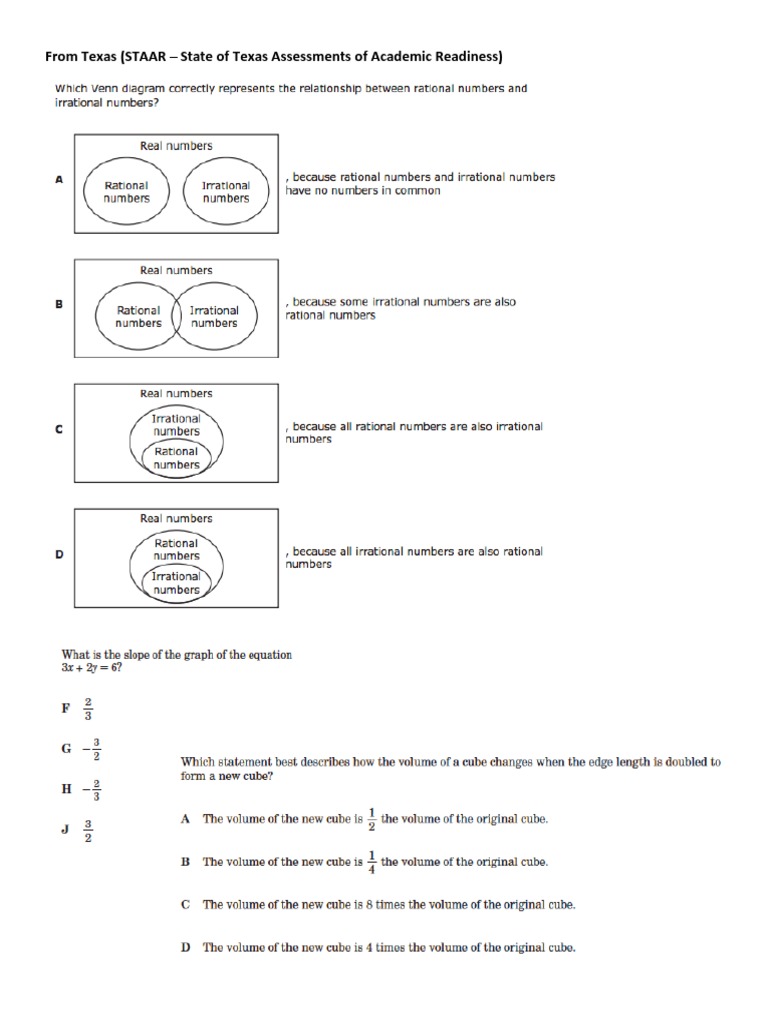 From Texas (STAAR - State of Texas Assessments of Academic Readiness) | PDF