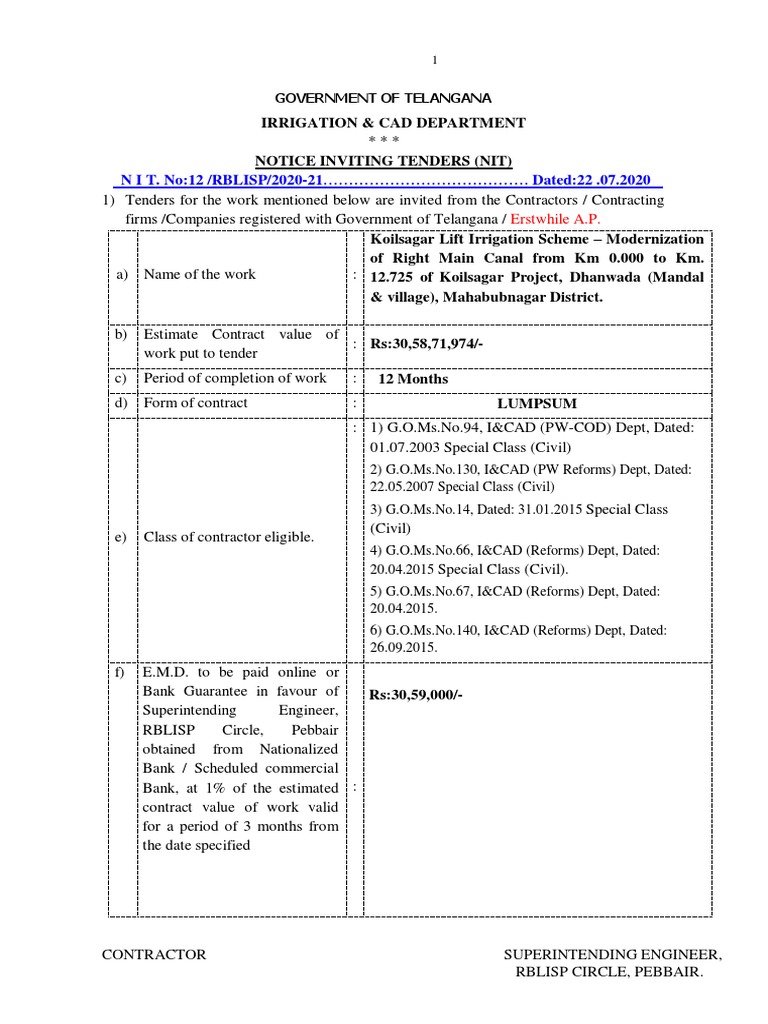 KSLISP RMC Tender Document | Download Free PDF | Business