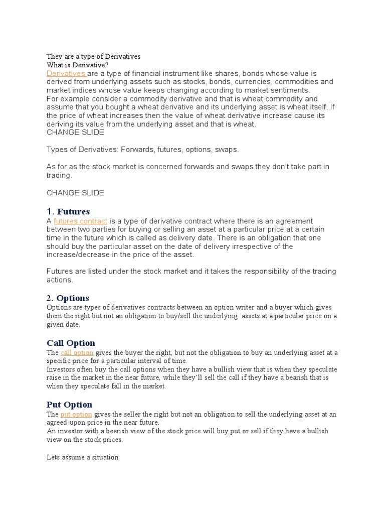 Understanding Financial Derivatives Explained | PDF | Derivative ...
