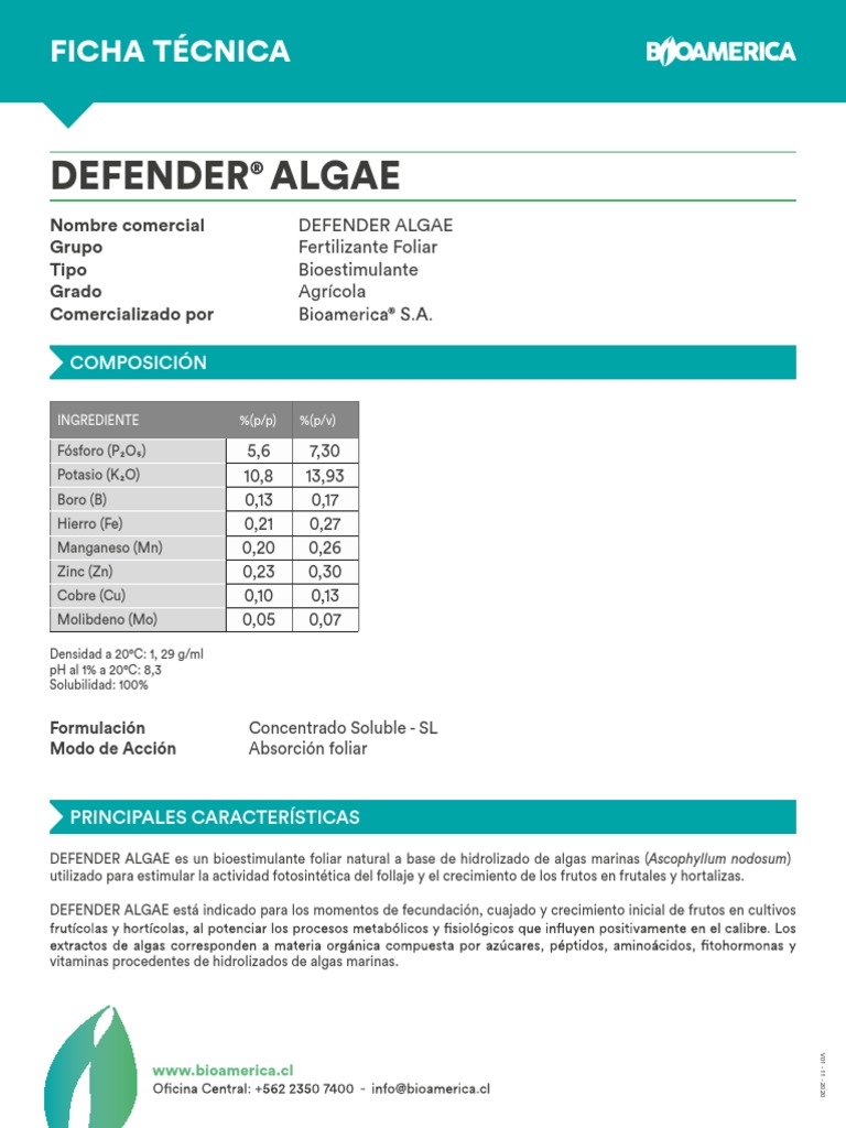 FT Defender Algae | PDF | Plantas comestibles | Plantas