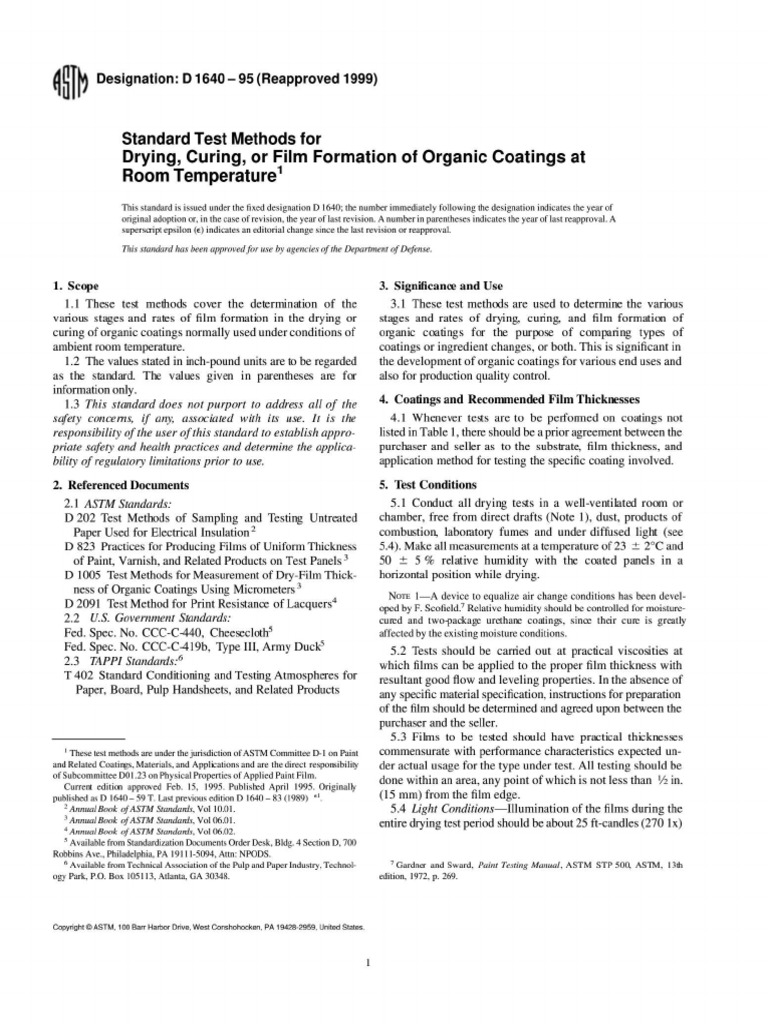 Astm D1640 | PDF