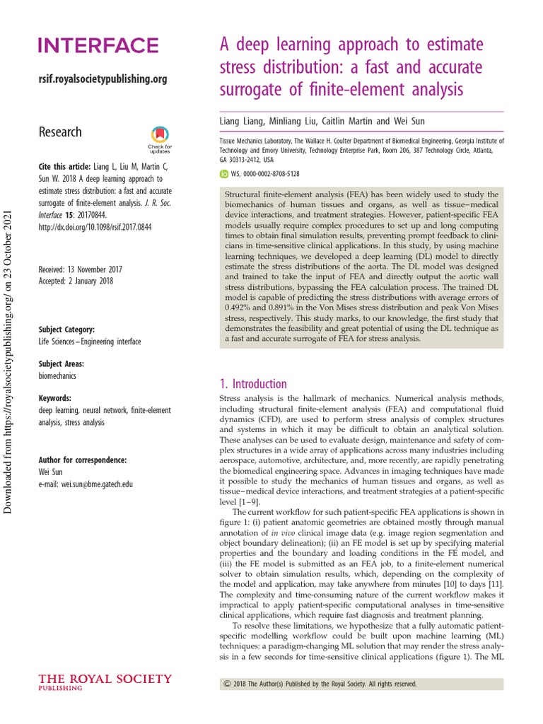 A Deep Learning Approach To Estimate Stress Distribution: A Fast and Accurate Surrogate of ...