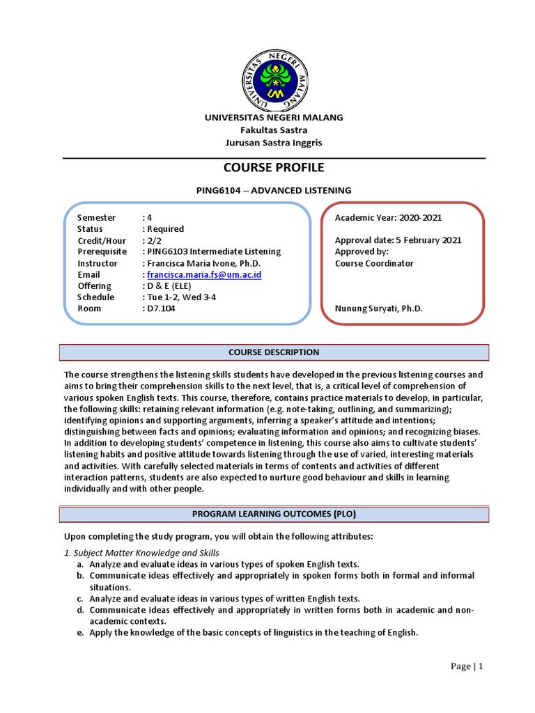 Advanced Listening-RPS-ELT - 2021 | PDF | Educational Assessment ...