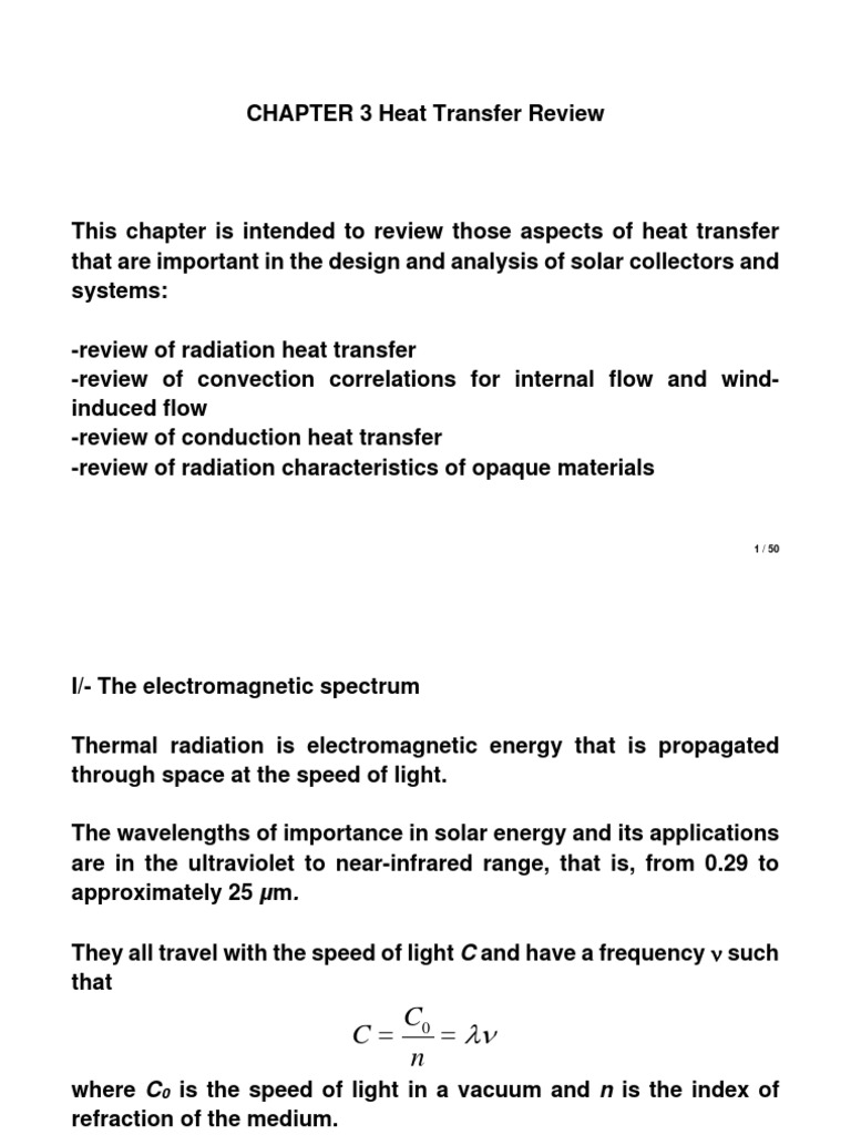Chapter 3 Heat Transfer Review | PDF | Heat Transfer | Thermal Conduction
