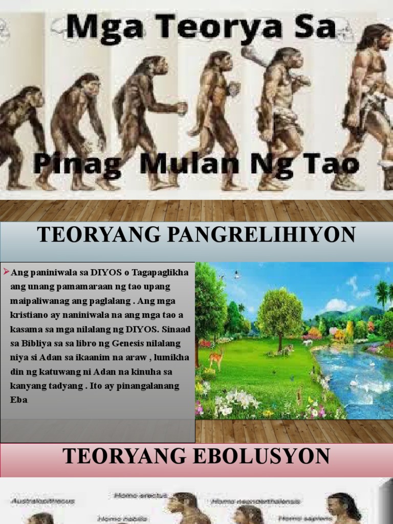 Lesson 4 Teorya NG Pinagmulan NG Tao | PDF