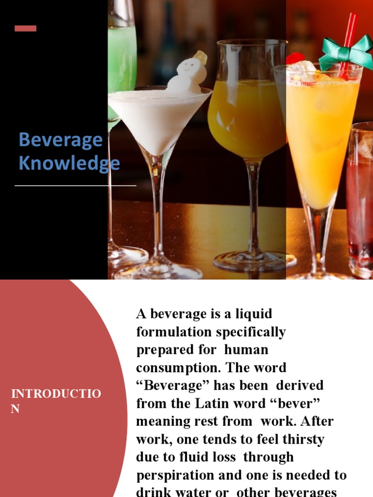 Understanding Beverage Types and Definitions | PDF | Drink | Carbonated ...