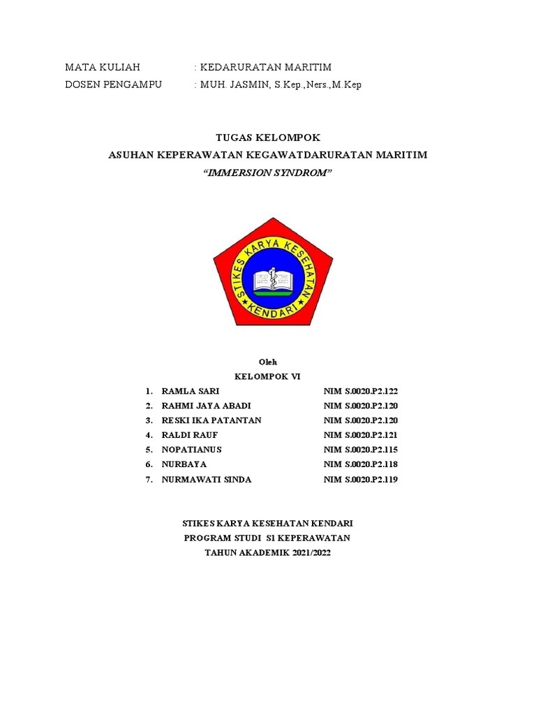 Asuhan Keperawatan Drowning dan Immersion Syndrome | PDF