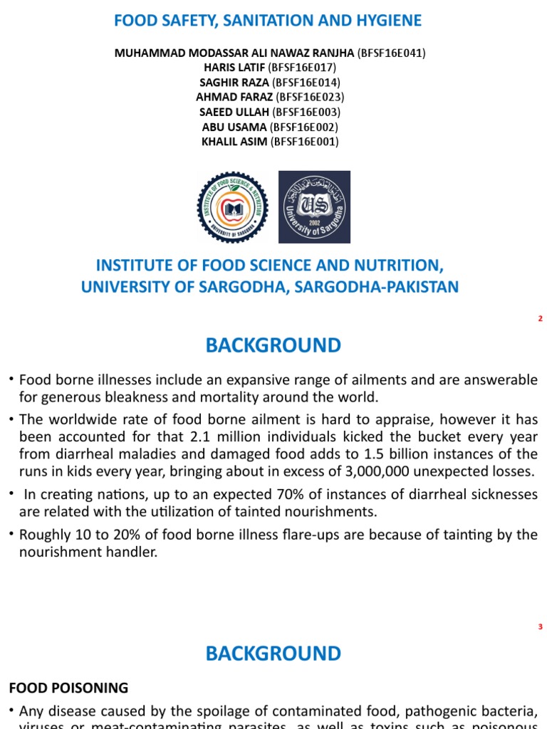 Food Safety, Sanitation and Hygience | PDF | Foodborne Illness | Foods