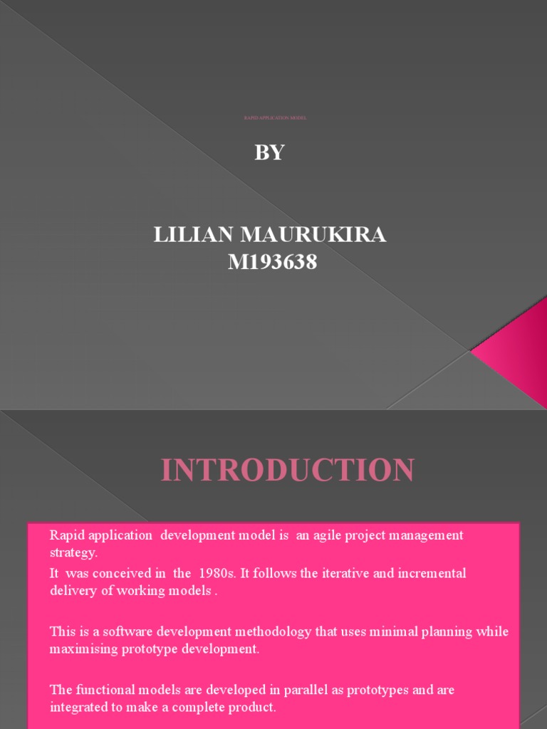 Rapid Application Development Model Presentation | PDF | Software ...
