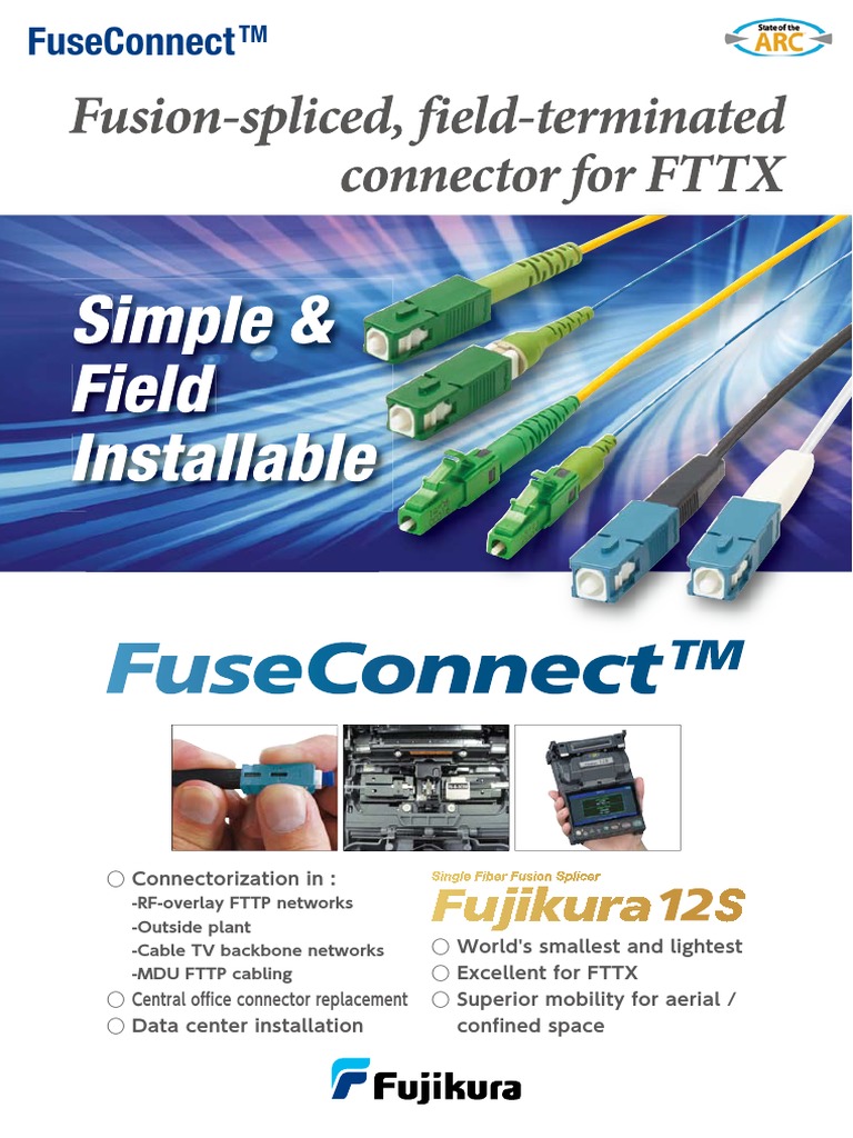 Fujikura Fuseconnect-E | PDF | Optical Fiber | Electrical Connector