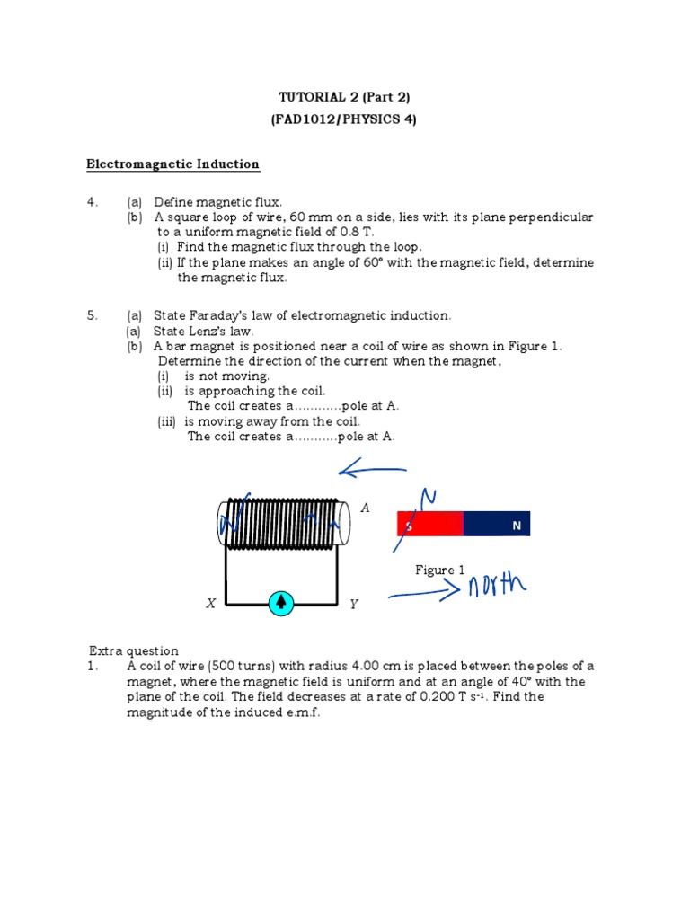 Electromagnetic Induction Tutorial Guide | PDF | Science & Mathematics ...