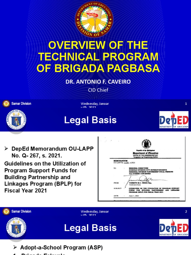 Overview of The Technical Program of Brigada Pagbasa | PDF | Teachers | Cognition