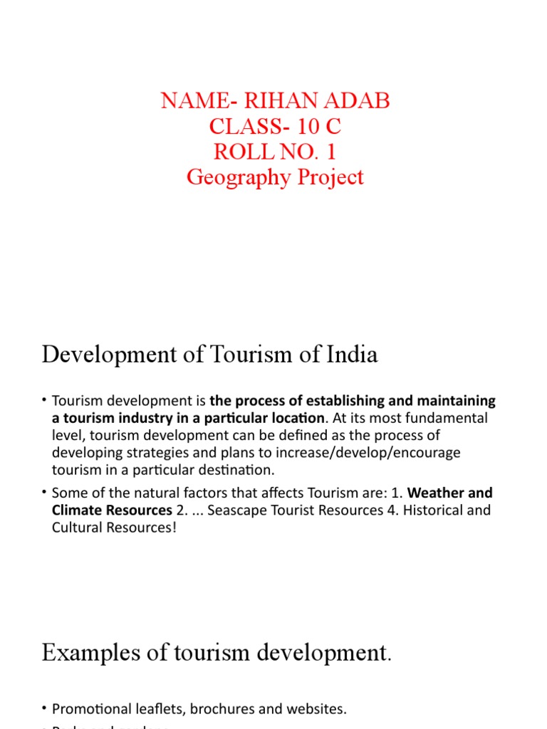 Geography Project | PDF | Tourism | Agriculture