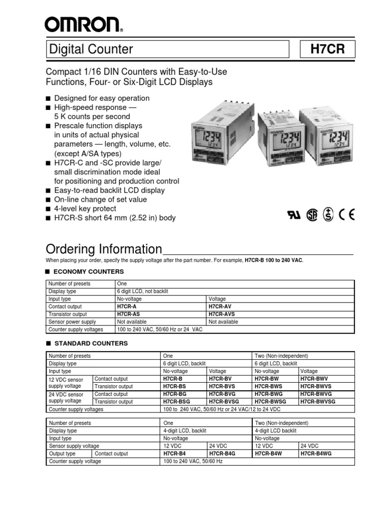 Omron H7CR | PDF | Bipolar Junction Transistor | Power Supply