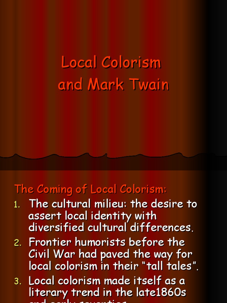 Local Colorism and Mark Twain | PDF | Mark Twain
