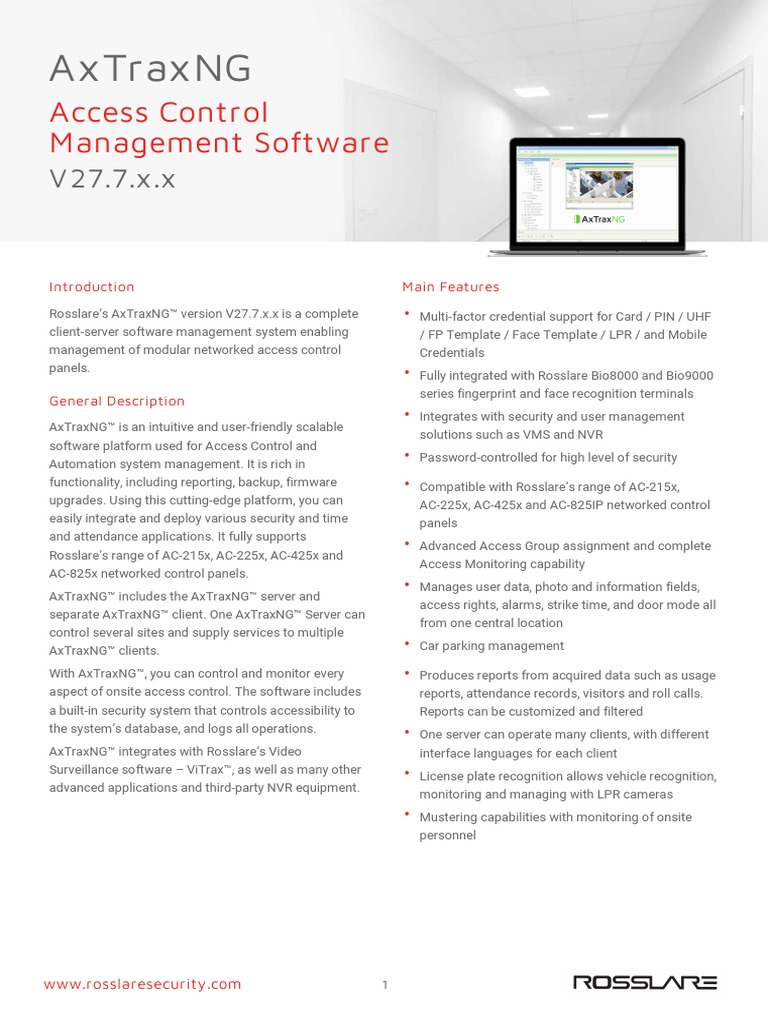 Axtraxng: Access Control Management Software | PDF | Access Control ...
