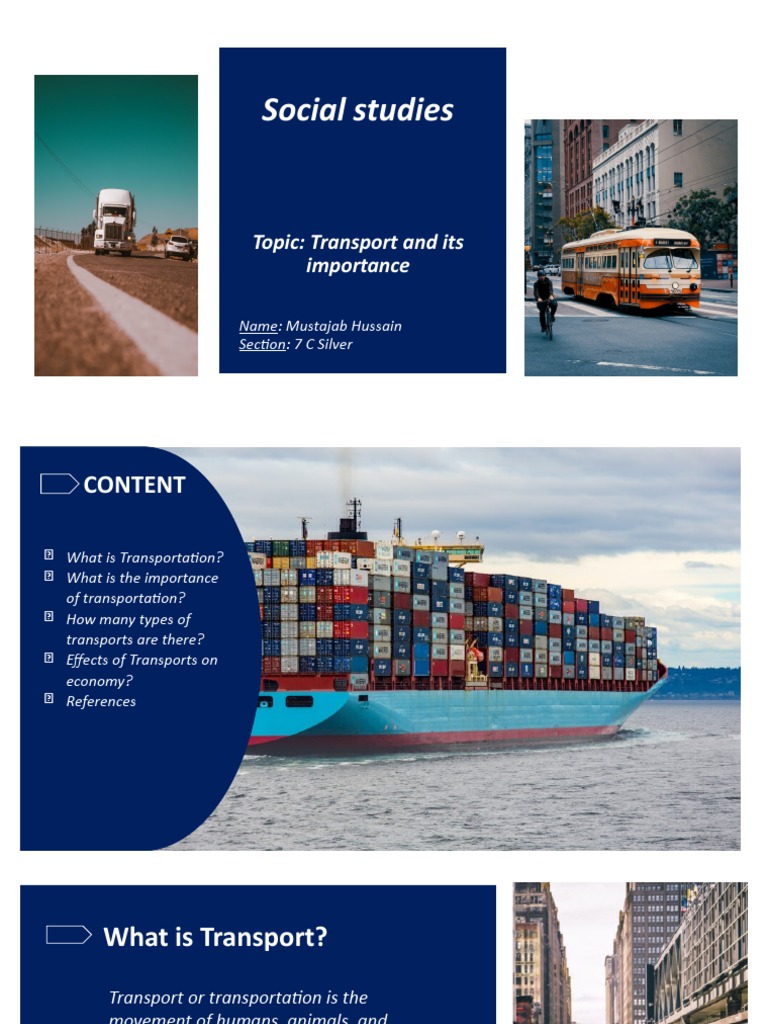 Transport and Its Importance PPT 2021 | PDF | Transport | Water
