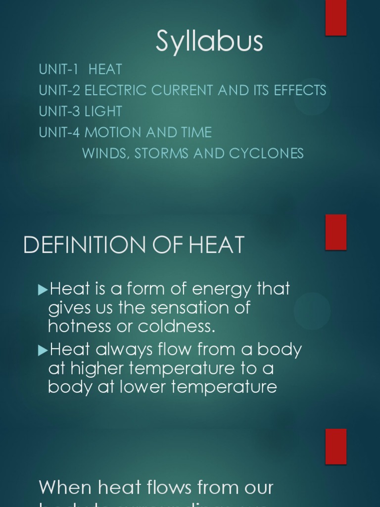 Class 7 PPT - Heat and Temperature | PDF | Thermometer | Fahrenheit