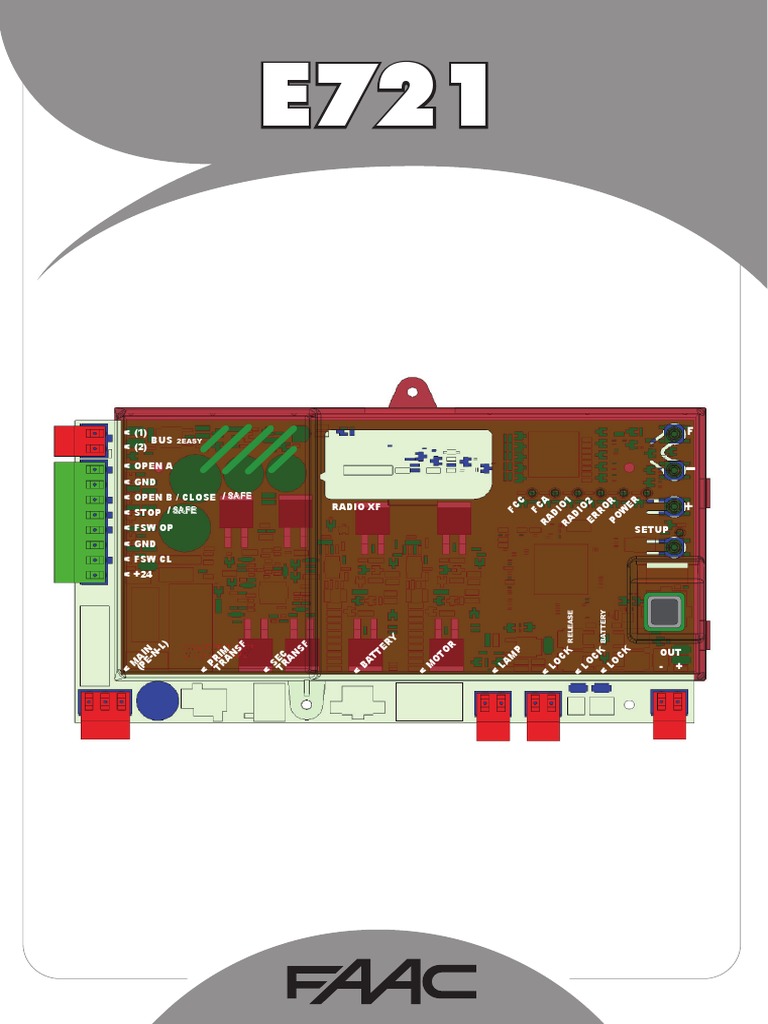 Faac E721 | PDF | Diodo emisor de luz | Transformador