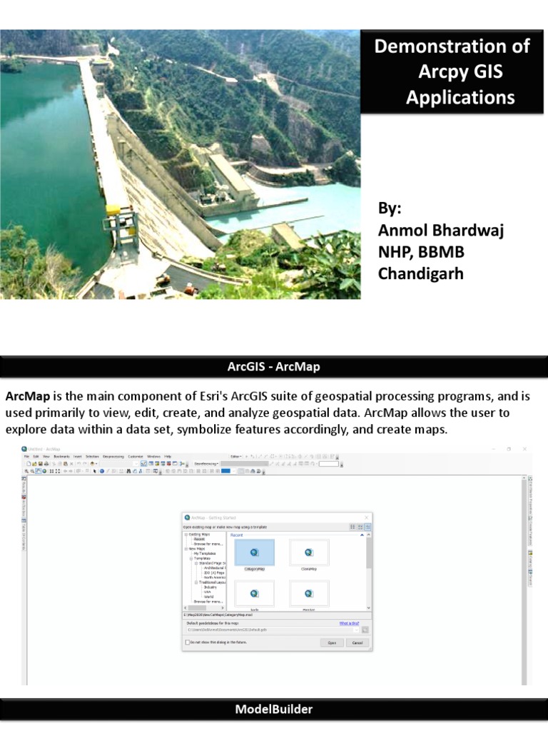 Demonstration of Arcpy GIS Applications: By: Anmol Bhardwaj NHP, BBMB Chandigarh | PDF | File ...