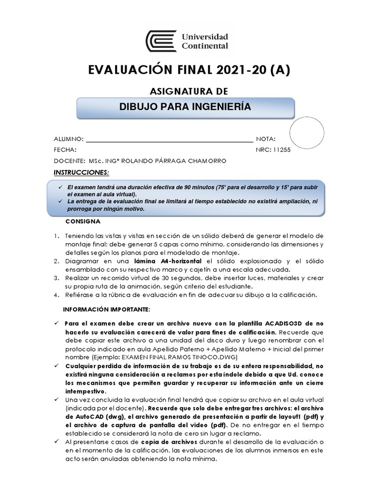 Evaluacion Final 2021-20-A Consigna | PDF | Prueba (evaluación)