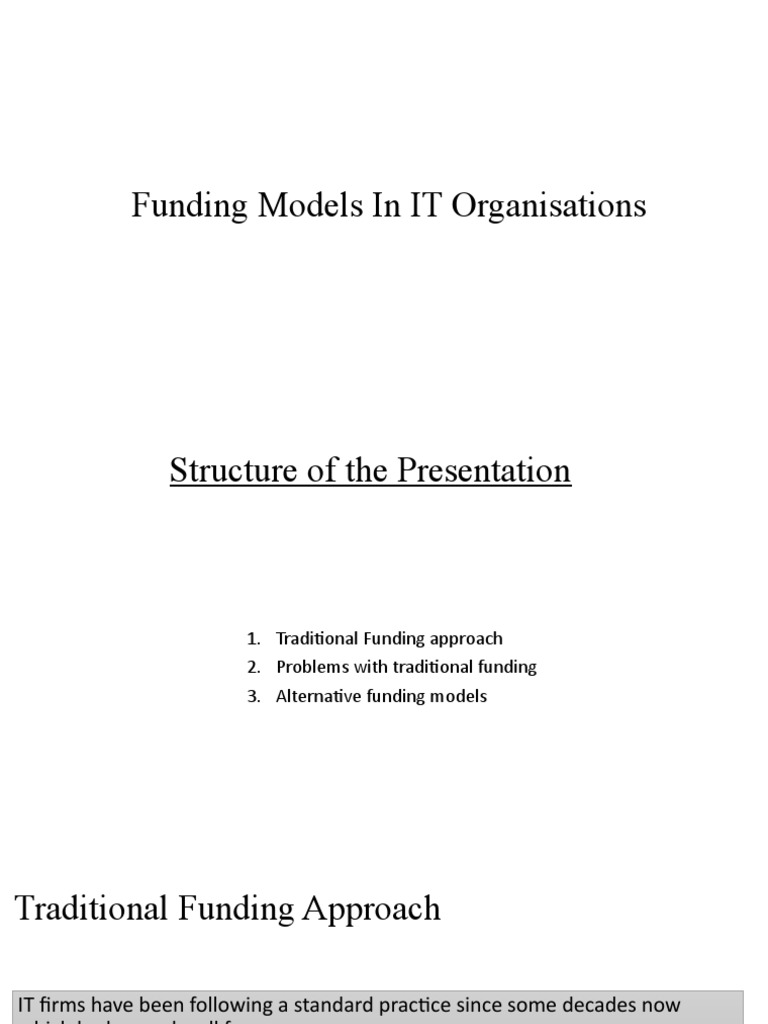 IT Funding Models and Approaches | PDF | Business | Agile Software ...
