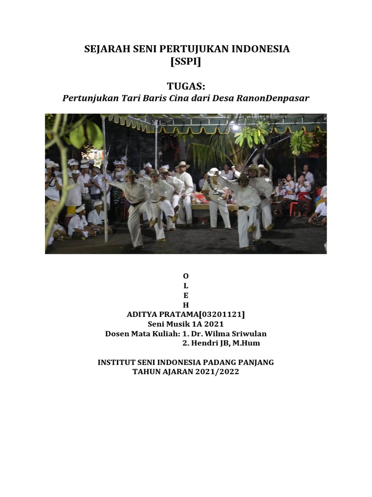 Tari Baris Cina | PDF | Seni