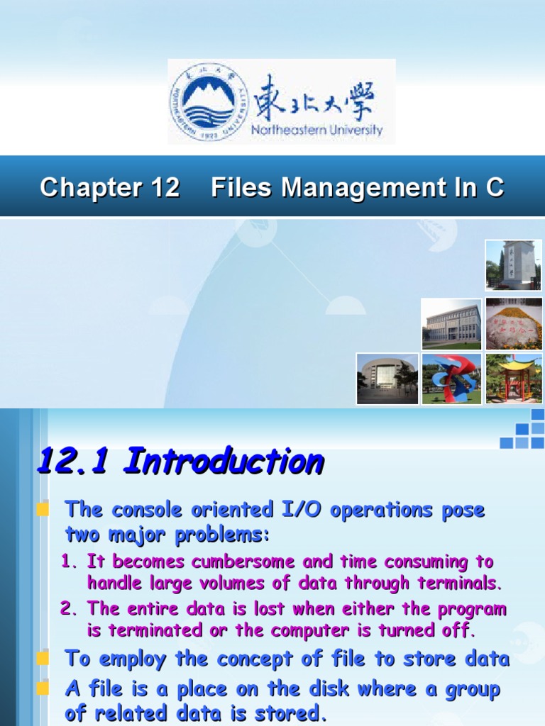 Chapter 12 Files Management in C | PDF | Computer File | Computer ...