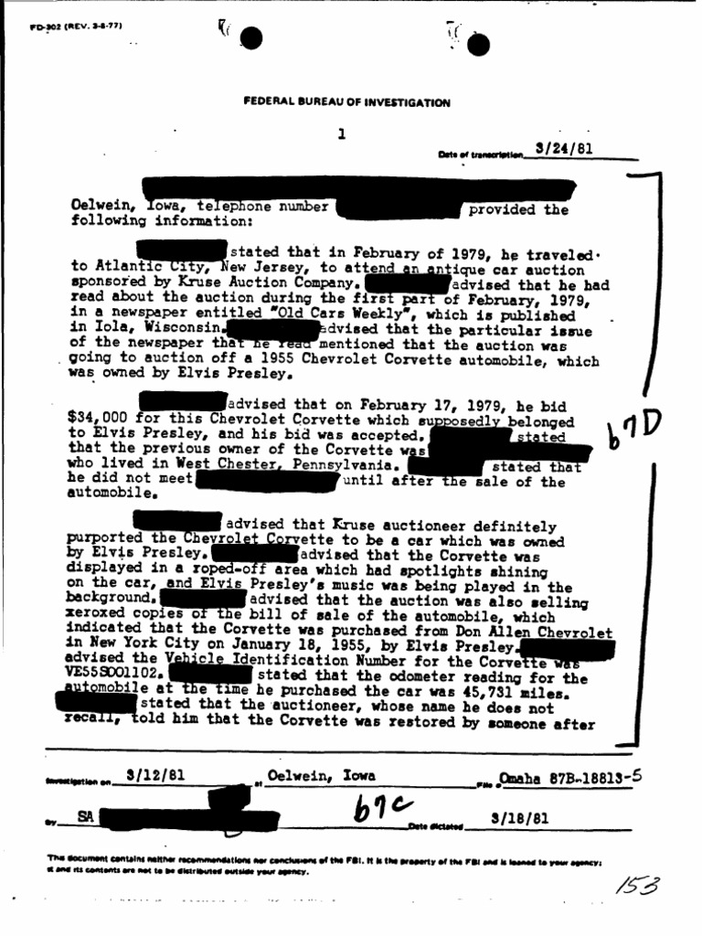 Elvis Presley y El FBI. Documentos Desclasificados. | PDF | Motor ...